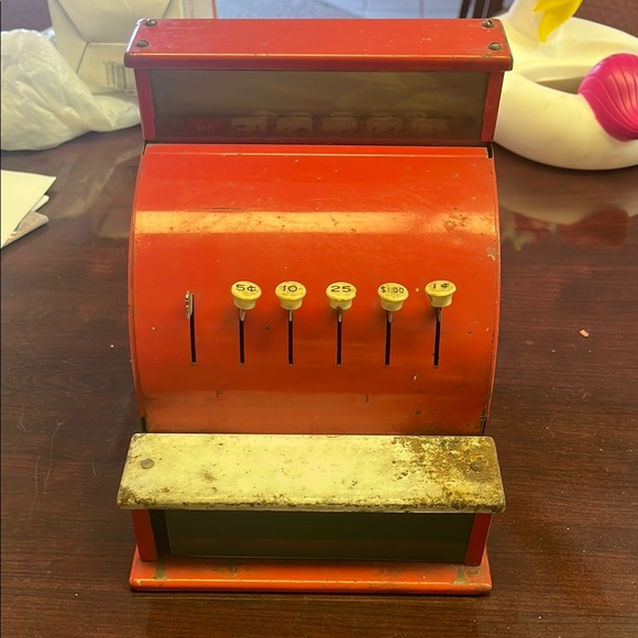 Toys | Vintage Red Toy Cash Register | Poshmark